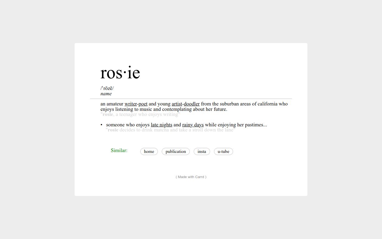 ros·ie